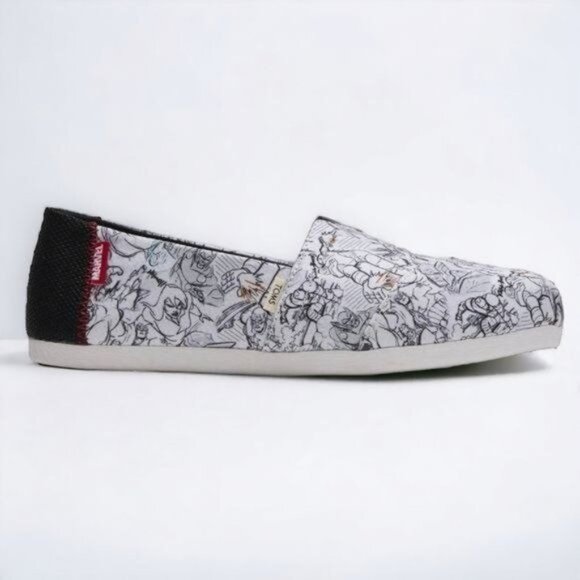 Toms | Shoes | Toms X Marvel Classic Slip On In White Black Concept Art ...